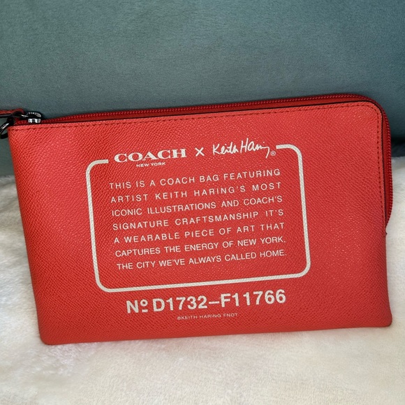 Coach | Bags | Coach X Keith Haring Signature Orange Pouch | Poshmark